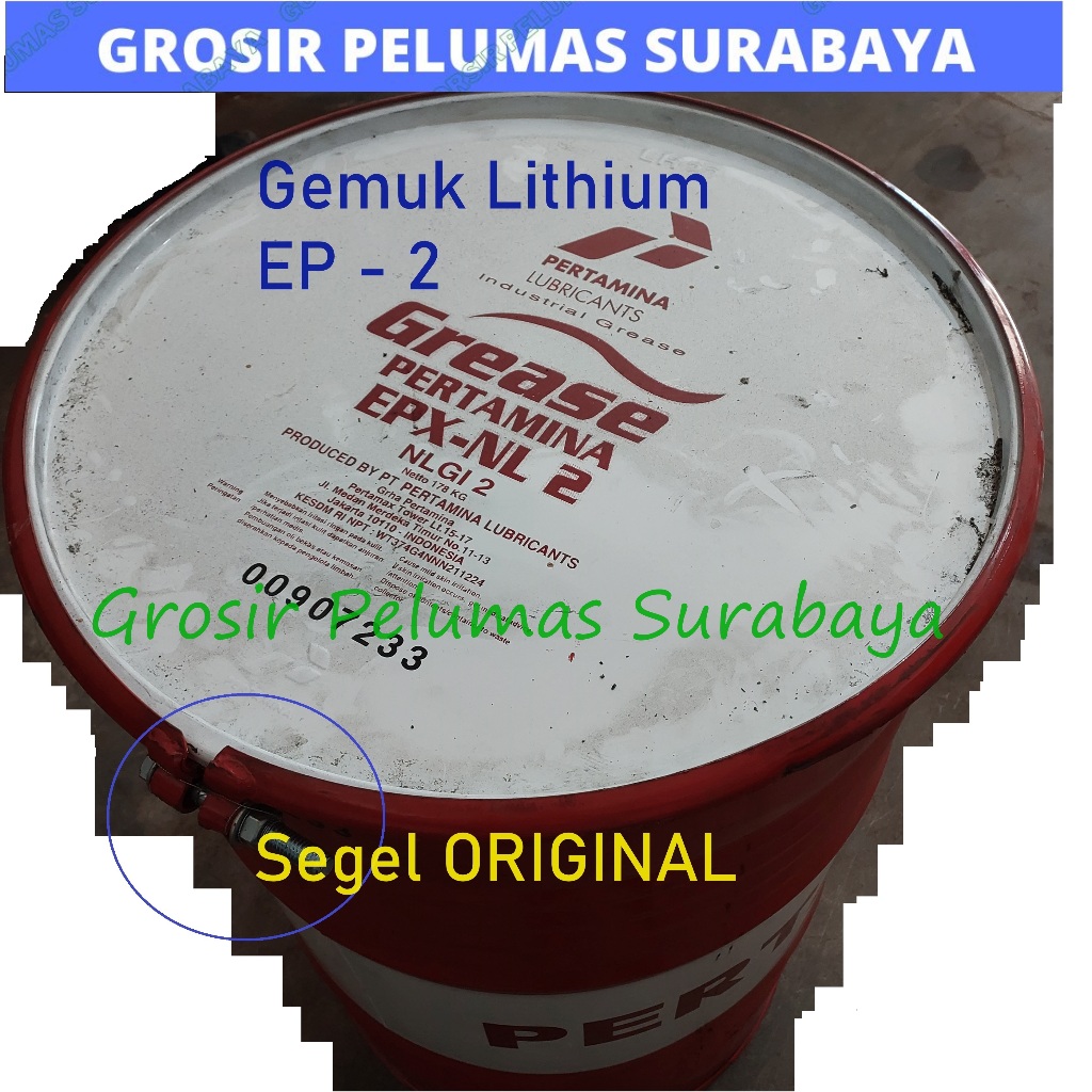 Jual ORIGINAL Gemuk Pertamina EPXNL 2 DRUM 178kg Lithium Grease EPX-NL2 ...