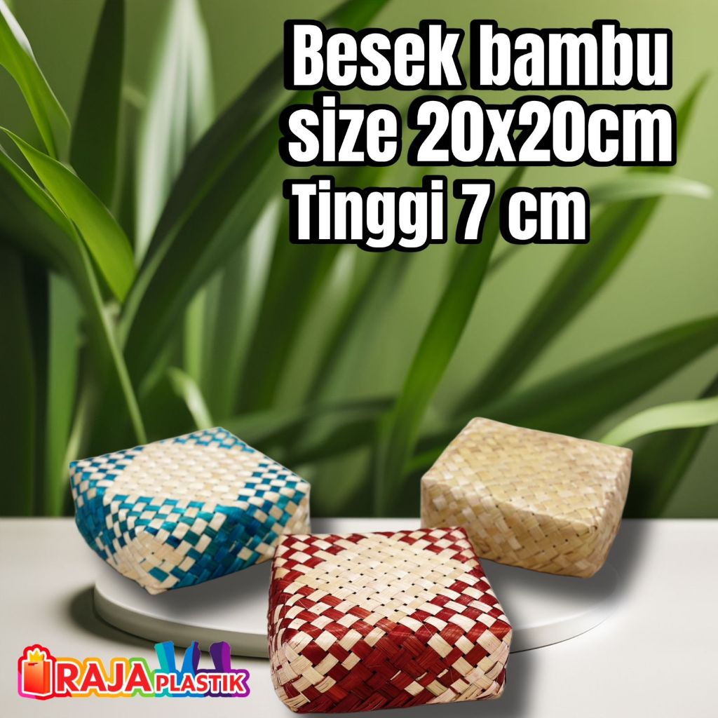 Jual Besek Anyaman Bambu 20x20x7cm | Shopee Indonesia