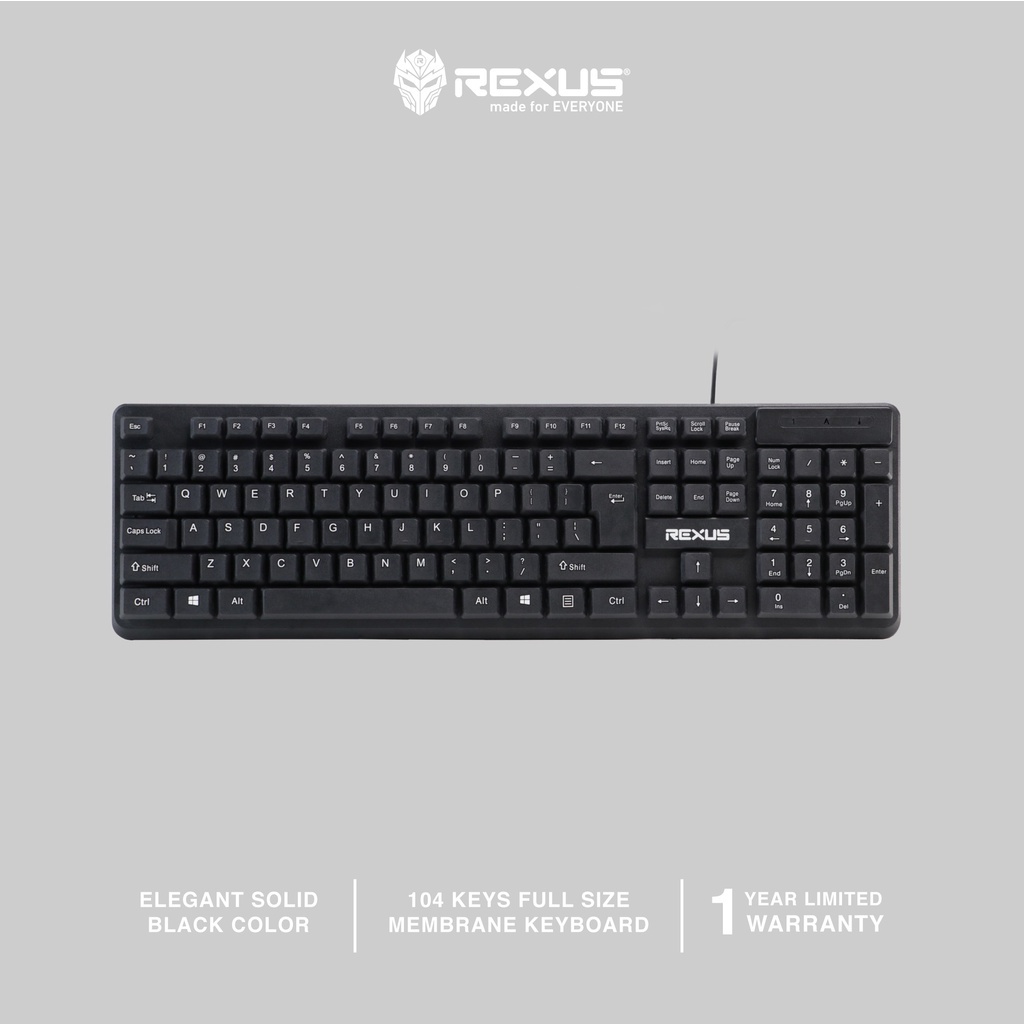 Jual Rexus Keyboard Office Membrane K278 Wired USB | Shopee Indonesia