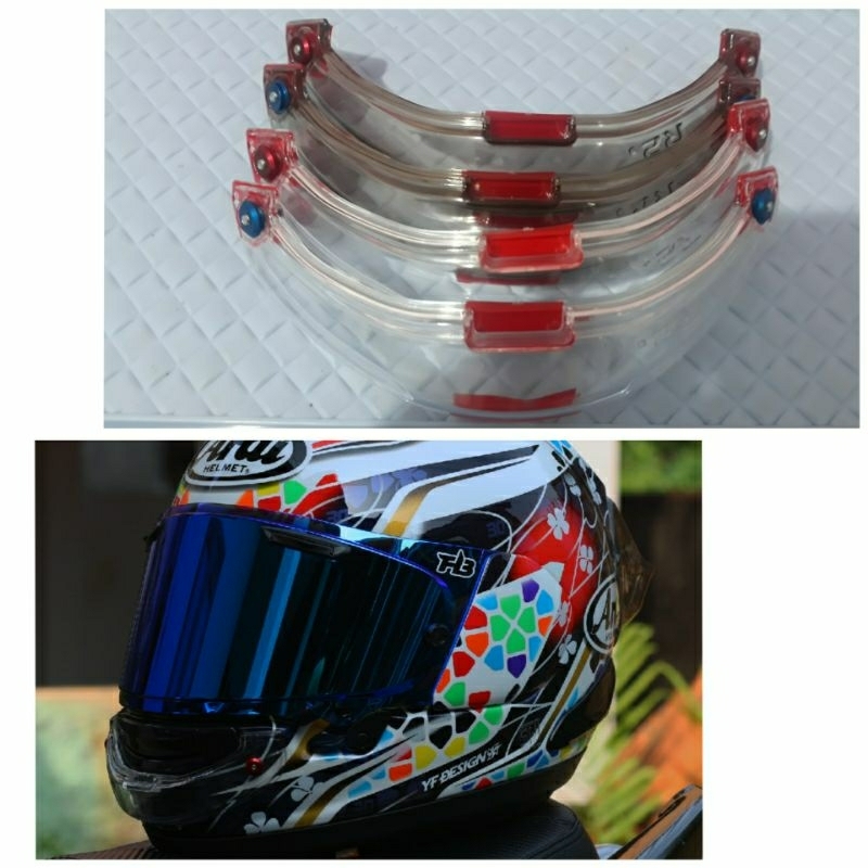 Jual SPOILER HELM ARAI/SPOILER DEPAN ARAI/MOUNT PAD HELM/ARAI TSR COPY ...