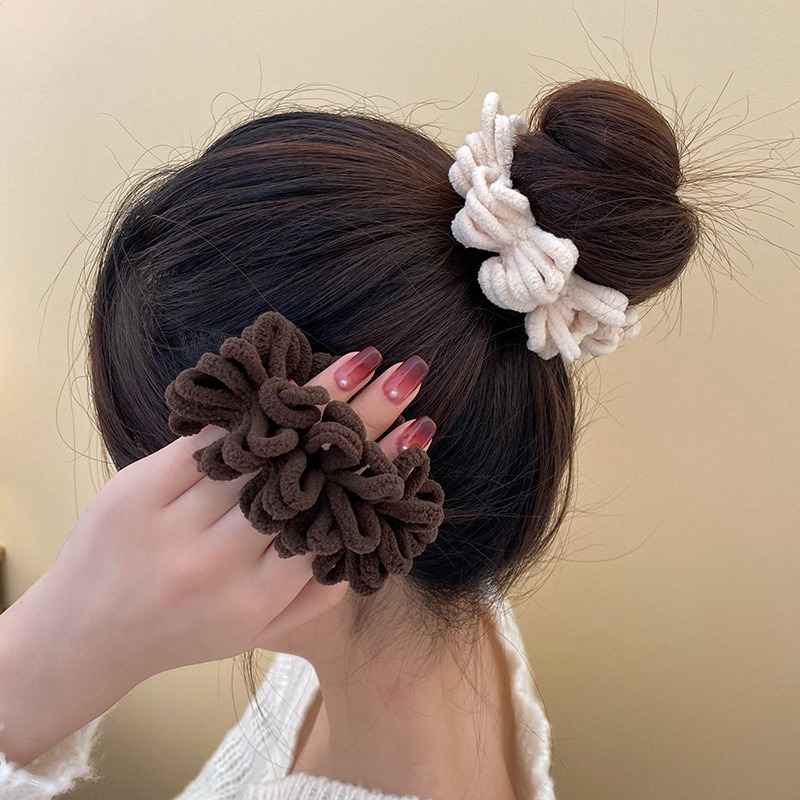 Jual Ikat Rambut Gurita Keriting H627 Ikat Rambut Cepol Halus Scrunchie ...
