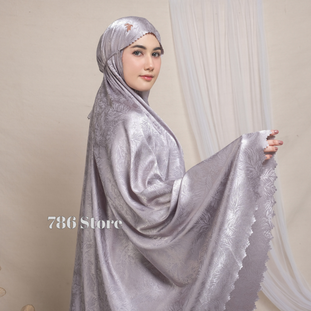 Jual Mukena Dewasa 2in1 Aurelia Laser Cut Motif Bunga Random Glossy ...