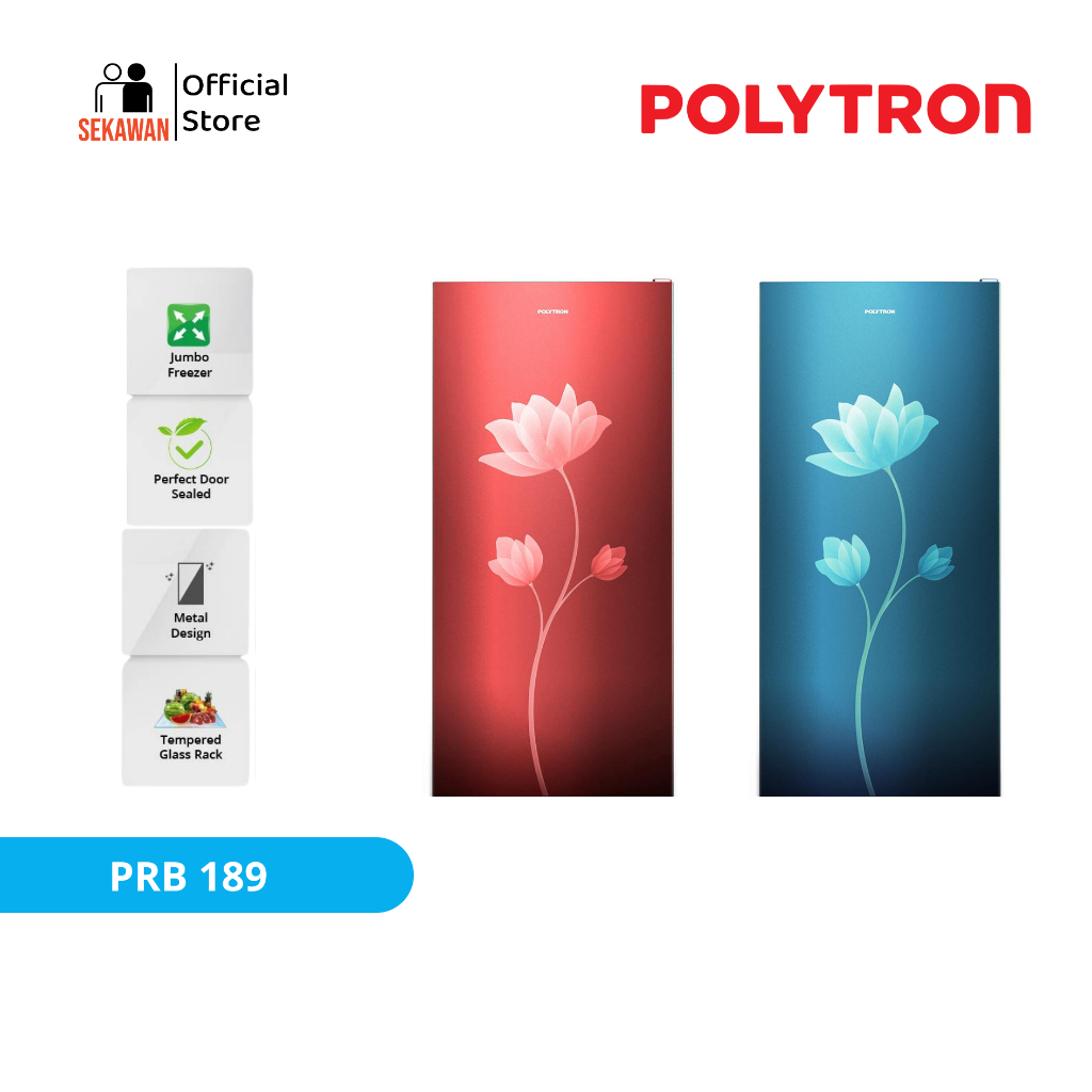 Jual POLYTRON Kulkas 1 Pintu Beauty metal door 180 liter PRB 189 ...