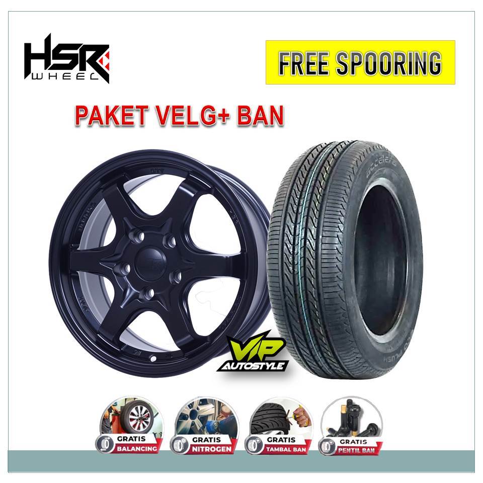 Jual Paket Velg dan ban Mobil Grandmax, Luxio R15 HSR wheel + Ban Accelera | Shopee Indonesia