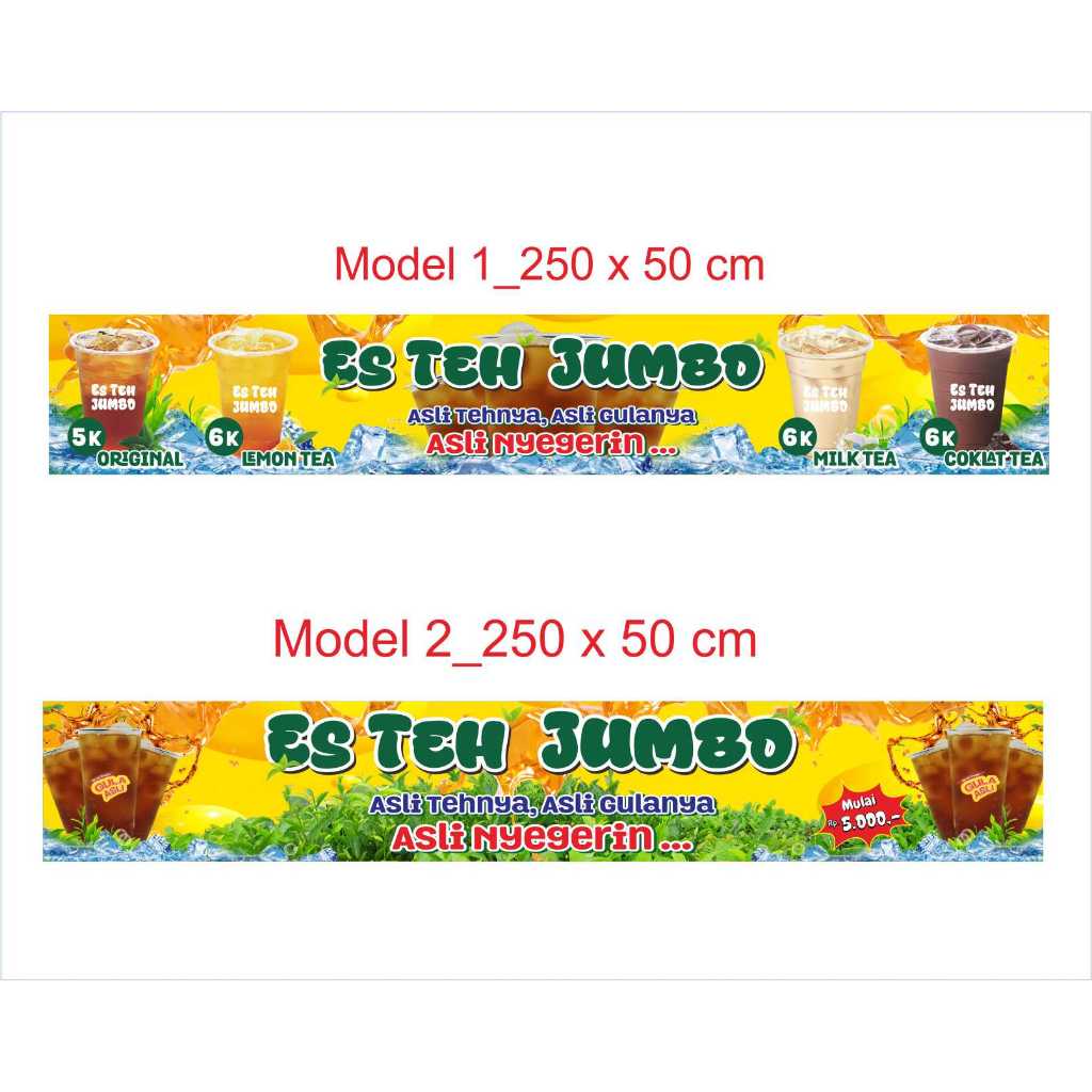 Jual SPANDUK ES TEH JUMBO, BANNER ES TEH JUMBO, ES TEH MANIS SEGAR ...