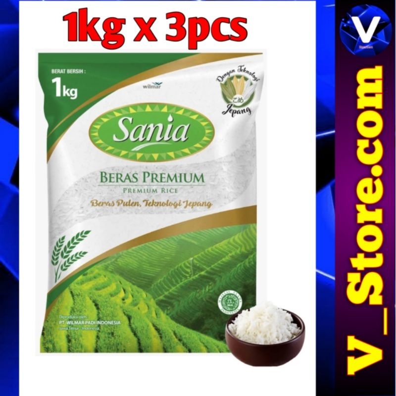 Jual Beras SANIA Premium 3Kg Triple Pack (1Kg x 3pcs) | Shopee Indonesia