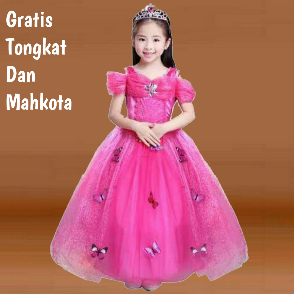 Jual Dress princess anak perempuan import gaun anak perempuan gaun ...
