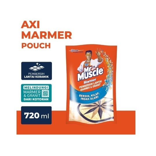 Jual MR MUSCLE AXI MARMER GRANIT Pembersih Lantai Pouch 720 mL | Shopee Indonesia