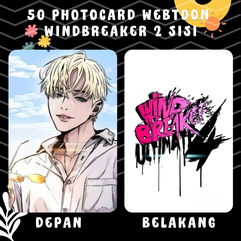 Jual [50 PCS] PHOTOCARD WEBTOON WINDBREAKER UNOFFICIAL CETAK 2 SISI ...