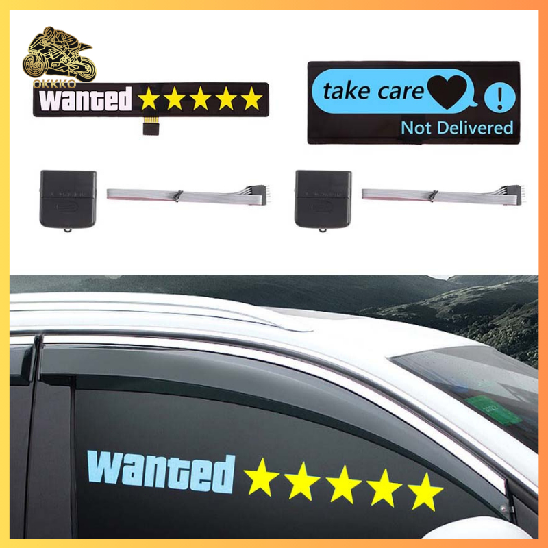 Jual Stiker Mobil Car EL Sticker LED Elektrik JDM Windshield LED Wanted ...