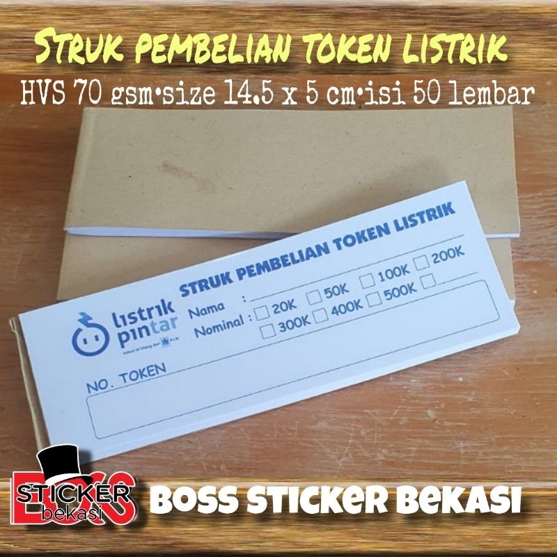 Jual NOTA TOKEN LISTRIK / STRUK PEMBELIAN TOKEN LISTRIK Isi 50 lembar ...