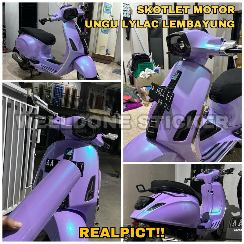 Jual skotlet motor ungu lilak lembayung stiker lembayung ungu variasi ...