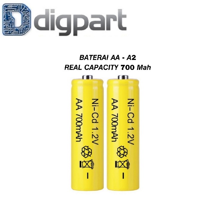 Jual Baterai Cas AA A2 1.2v Rechargeable Battery Batere Charger ...