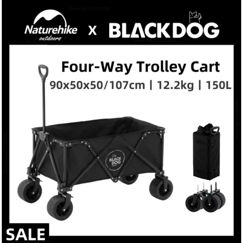 Jual BLACKDOG X NATUREHIKE TROLLEY TROLI Gerobak Camping Outdoor 150L ...