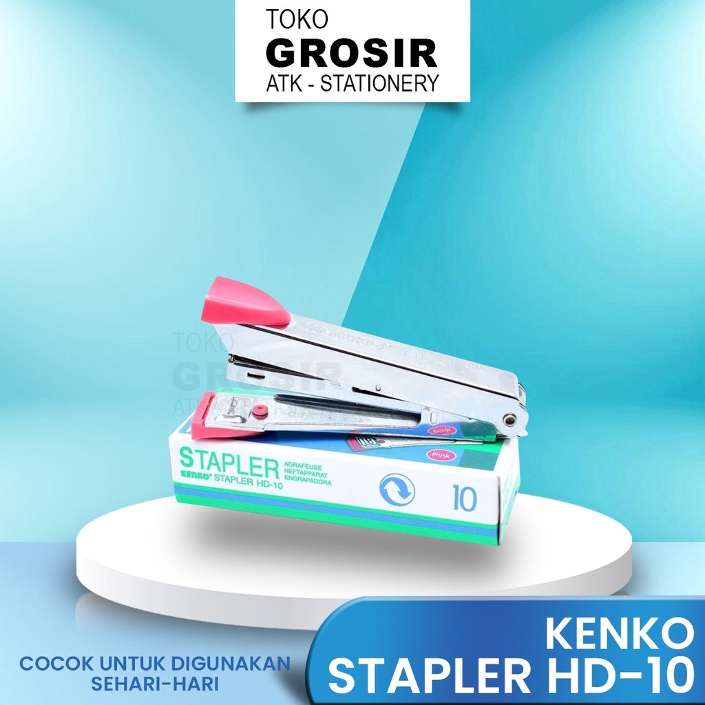 Jual STAPLER KENKO HD10 HD-10 STAPLES KECIL HD 10 ORIGINAL MESIN JEPRETAN ALAT JEGREKAN STEPLER ...