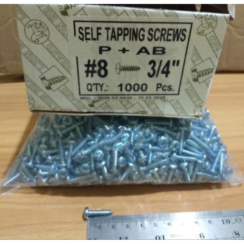 Jual sekrup PAB 8×3/4 (1dus) | Shopee Indonesia