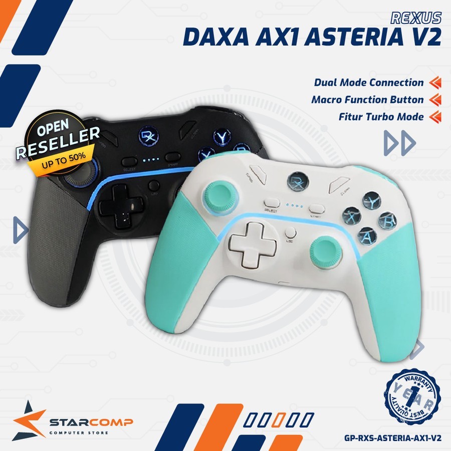 Jual Rexus Daxa AX1 V2 Asteria Gamepad Dual Connection | Shopee Indonesia