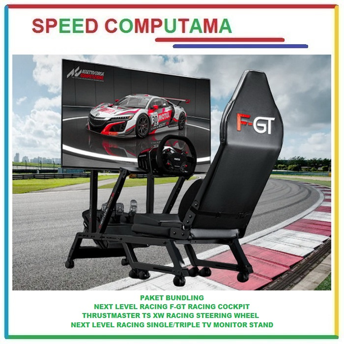 Jual Fullset Next Level Racing F-GT Racing Cockpit Kursi Simulator Rig ...