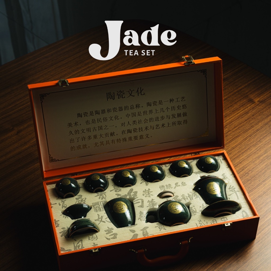 Jual [URBANE] JADE Tea Set 10in1 Ceramic Chinese Tea Set Gift Set ...