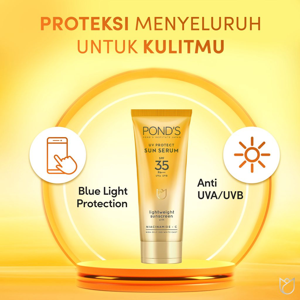 Jual PONDS UV PROTECT SUN SERUM SPF35 PA+++ UVA UVB LIGHTWEIGHT ...