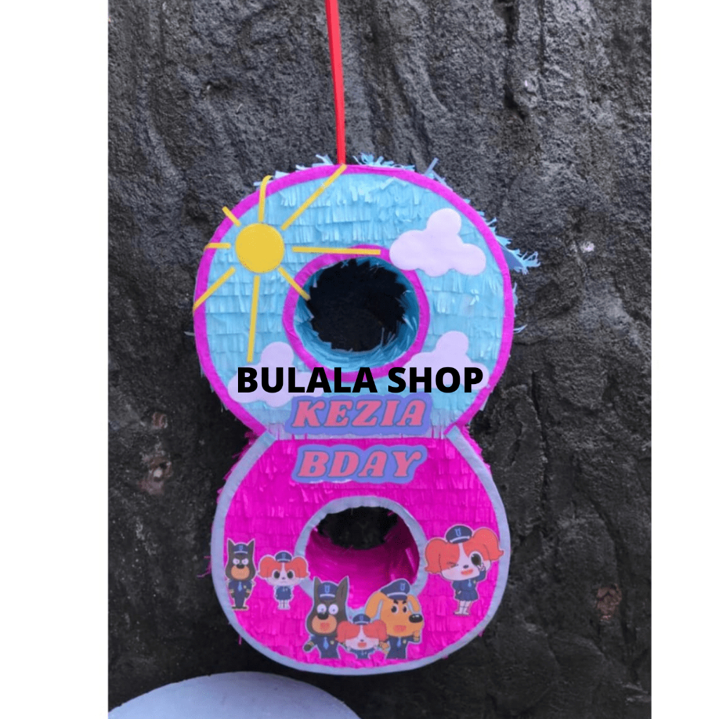 Jual Pinata Pukul/Pinata Tarik Karakter Ulang Tahun Motif Angka 8 ...
