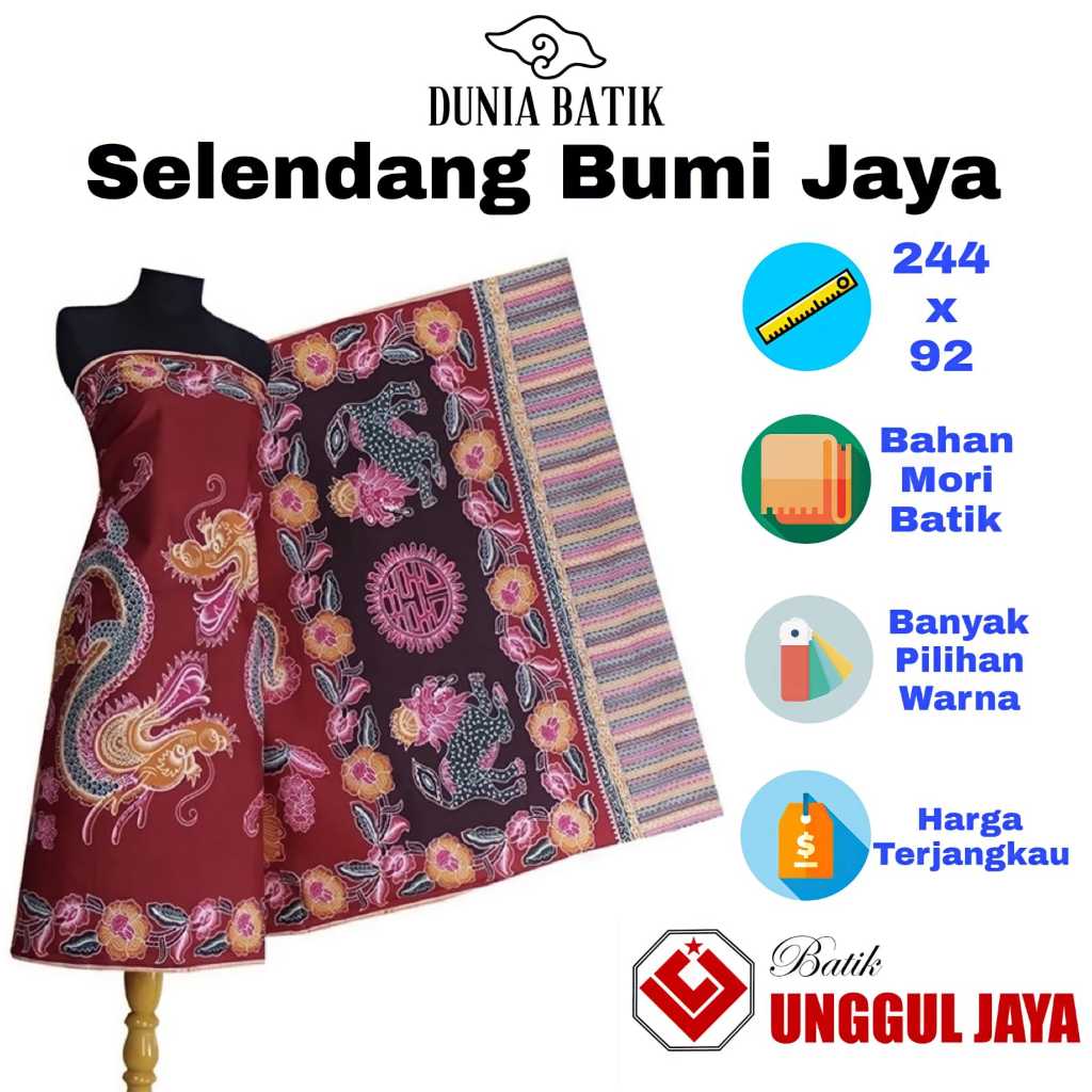 Jual Selendang Bumi Jaya Selendang Anak Selendang Panjang Selendang ...