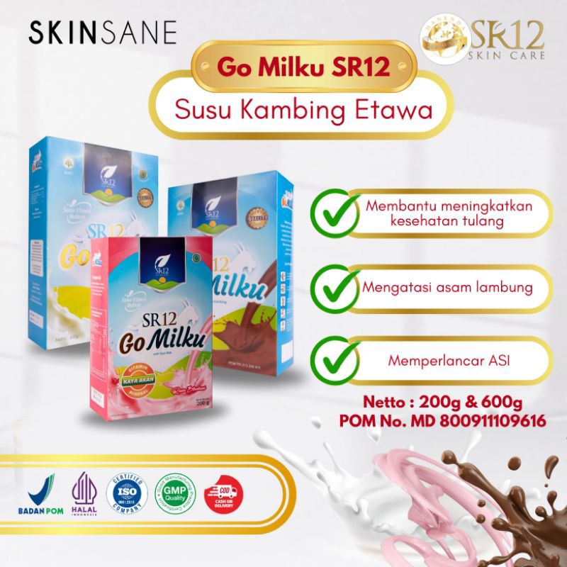 Jual SR12 SUSU GO MILKU | SUSU BUBUK KAMBING ETAWA | BPOM | TIDAK BIKIN ...