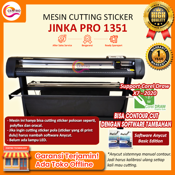 Jual Mesin Cutting Sticker Jinka PRO / XL PRO 1351 Software CorelDraw | Shopee Indonesia