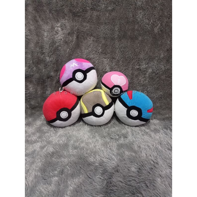 Jual boneka bola pokemon pokeball, ultraball, greatball, masterball ...