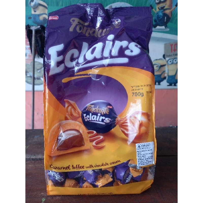 Jual ELVAN FONDANTE ECLAIRS CARAMEL PERMEN ECLAIR COKLAT 700GR | Shopee Indonesia