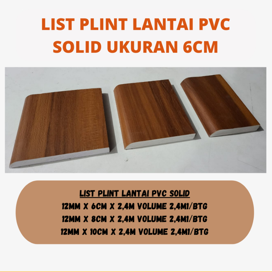 Jual Aksesoris List Dinding Kayu Bahan PVC/List Skirting Plint Ready ...