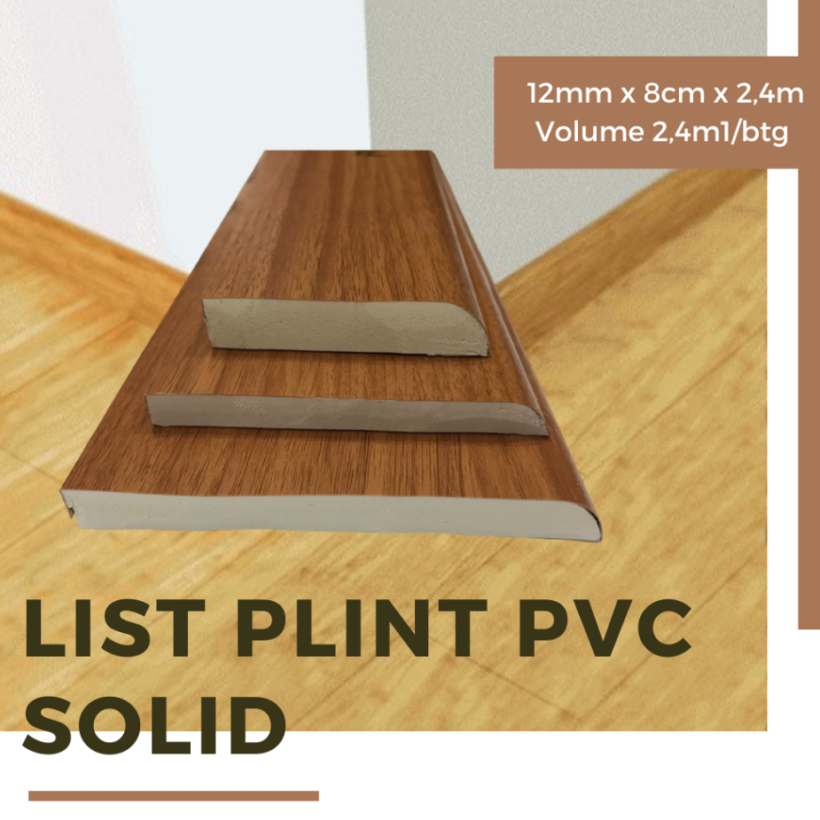 Jual List Plint Lantai PVC Solid - Panjang 2,4m Lebar 8cm | Shopee ...