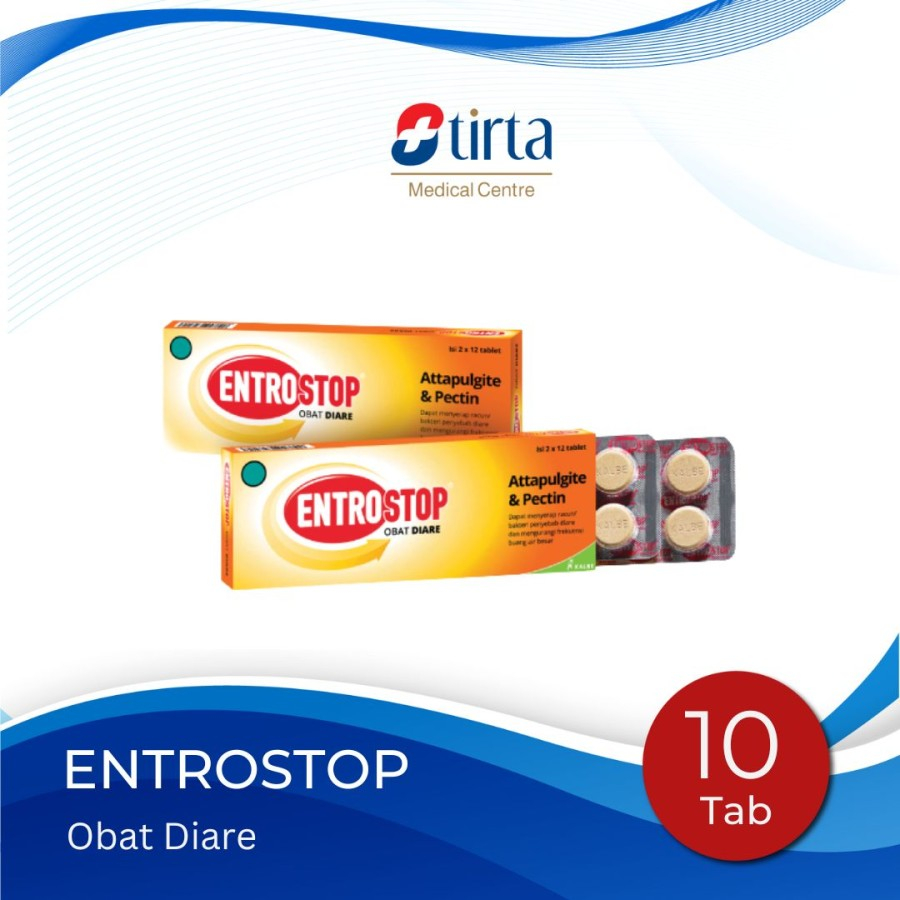 Jual Entrostop Obat Diare 10 Tablet - Cepat Menghentikan Diare | Shopee ...