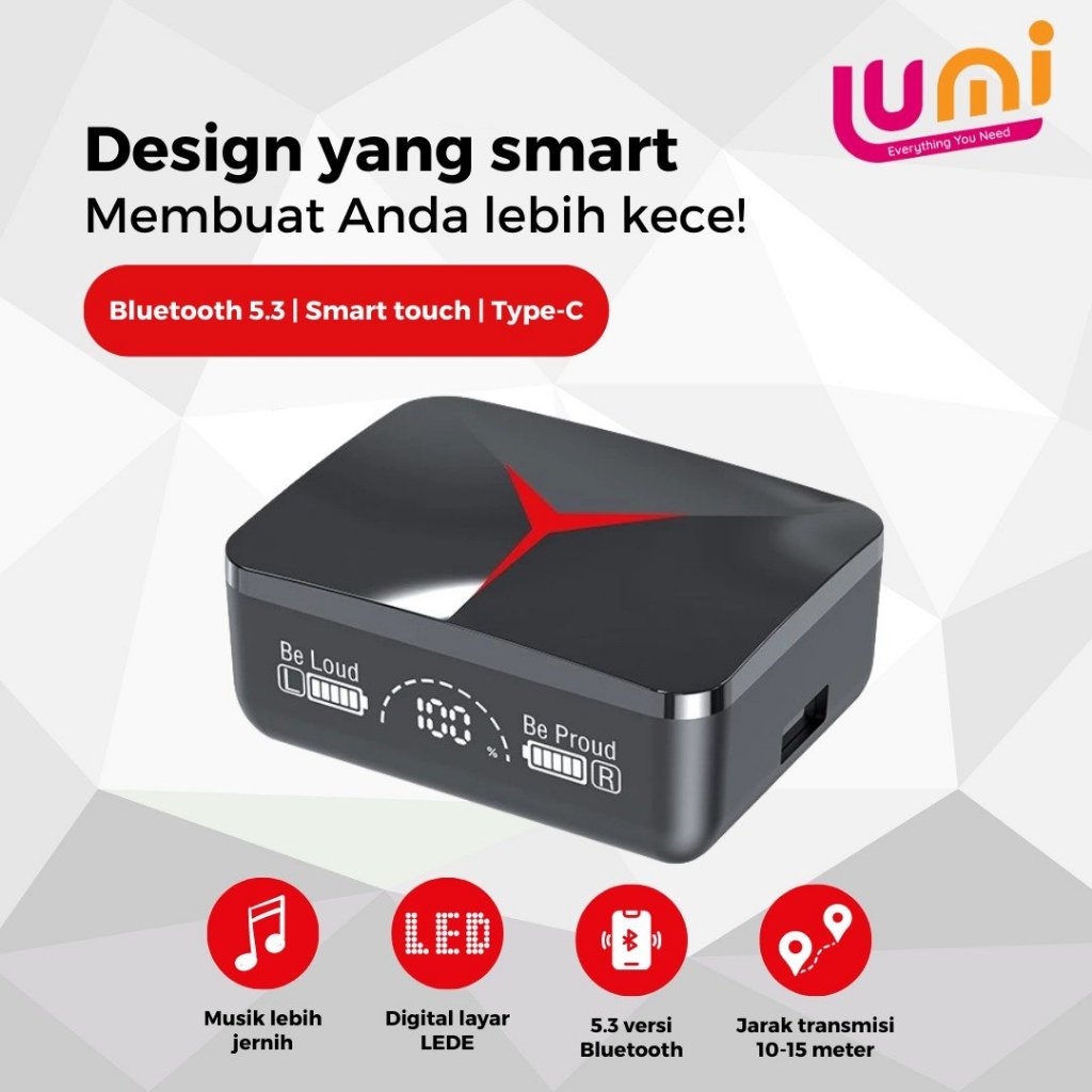 Jual Earphone TWS M90 PRO Wireless Bluetooth Headset Bluetooth 5.1 ...