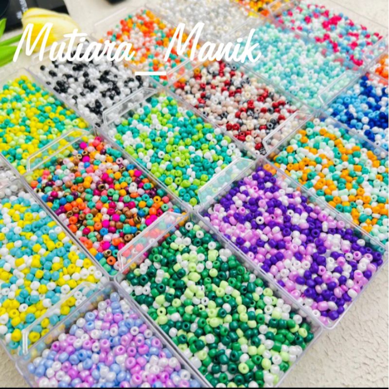 Jual Manik - Manik Mote Payet Pasir Mix Fia Series 6/o - 4mm (10Gram ...