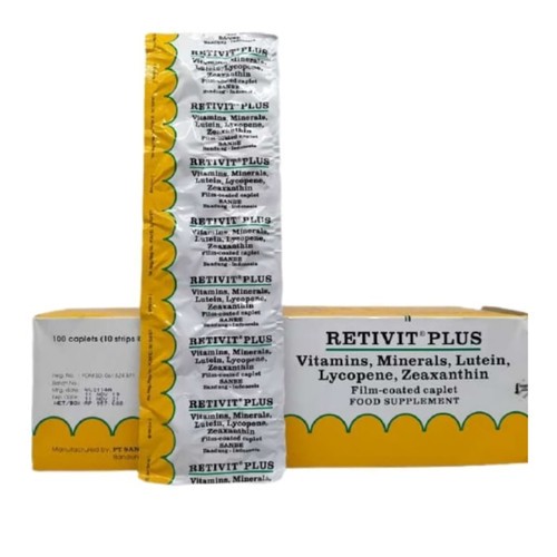 Jual RETIVIT PLUS VITAMIN MATA 1 STRIP ISI 10 TABLET | Shopee Indonesia