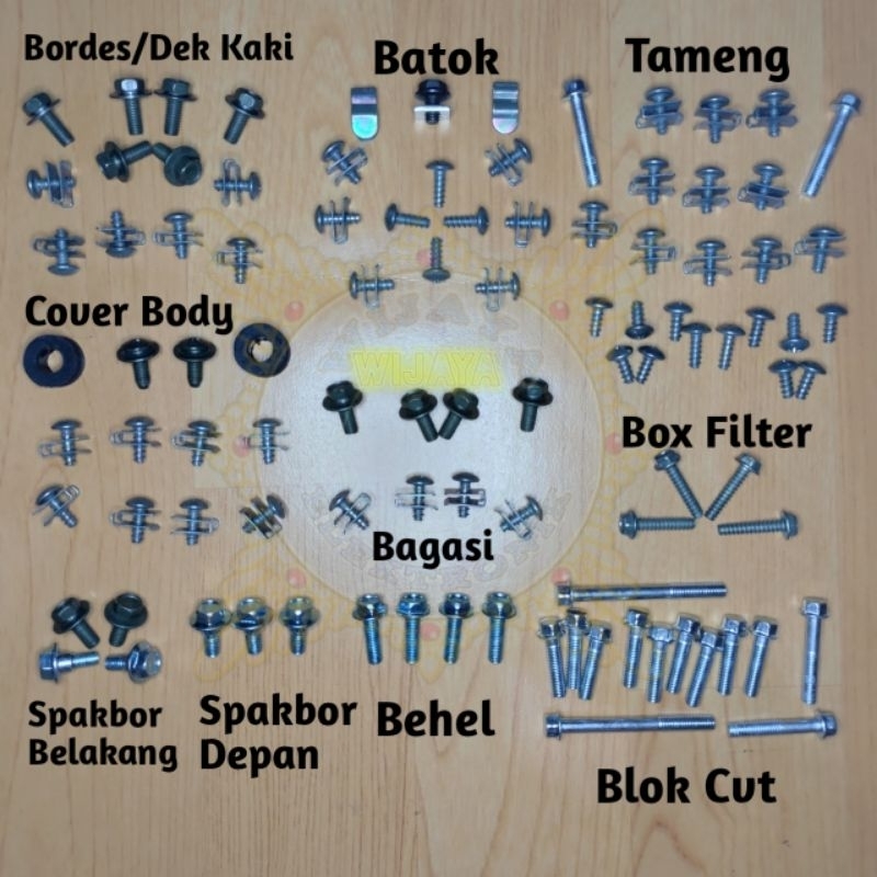 Jual Baut Mio Sporty Full Body / Baut Yamaha Mio Sporty Mio Smile Full ...