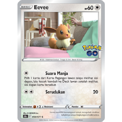 Jual POKEMON TCG INDONESIA EEVEE EDISI POKEMON GO S10B 054/071 | Shopee Indonesia