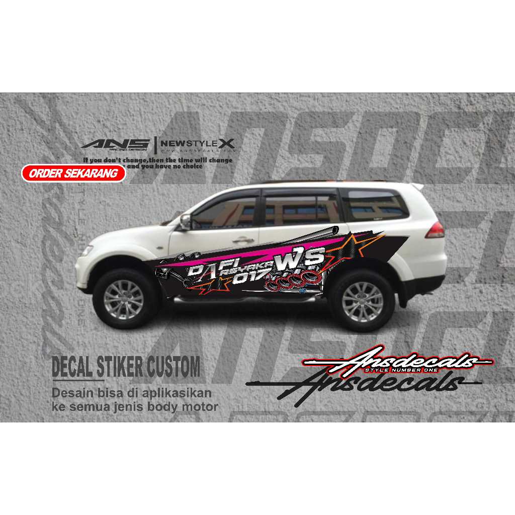 Jual STICKER MOBIL FORTUNER | DECAL STICKER MOBIL STIKER PAJERO, INOVA ...