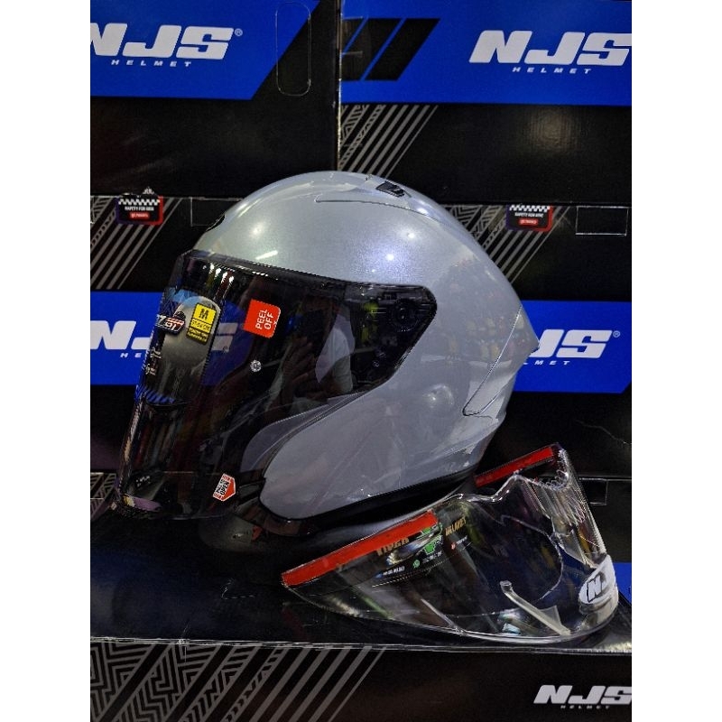 Jual Helm Half Face NJS KAIROZ GT Single Visor ( free spoiler 3d ...