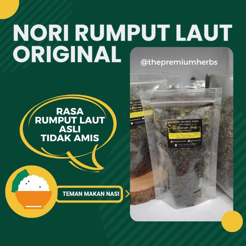 Jual nori rumput laut / snack nori / nori seaweed / snack sehat ...