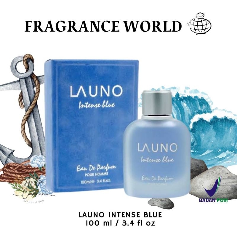 Jual Fragrance World La Uno INTENSE Blue for Men EDP 100ml | Shopee ...