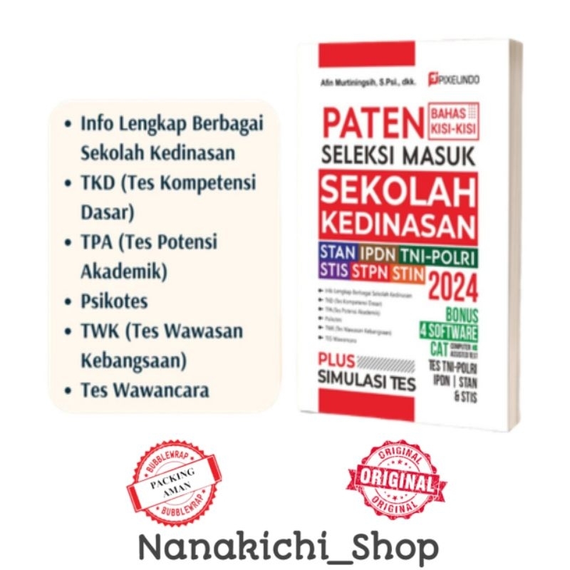 Jual Buku Paten Bahas Kisi-Kisi Seleksi Masuk Sekolah Kedinasan STAN, IPDN, TNI - POLRI, STIS ...