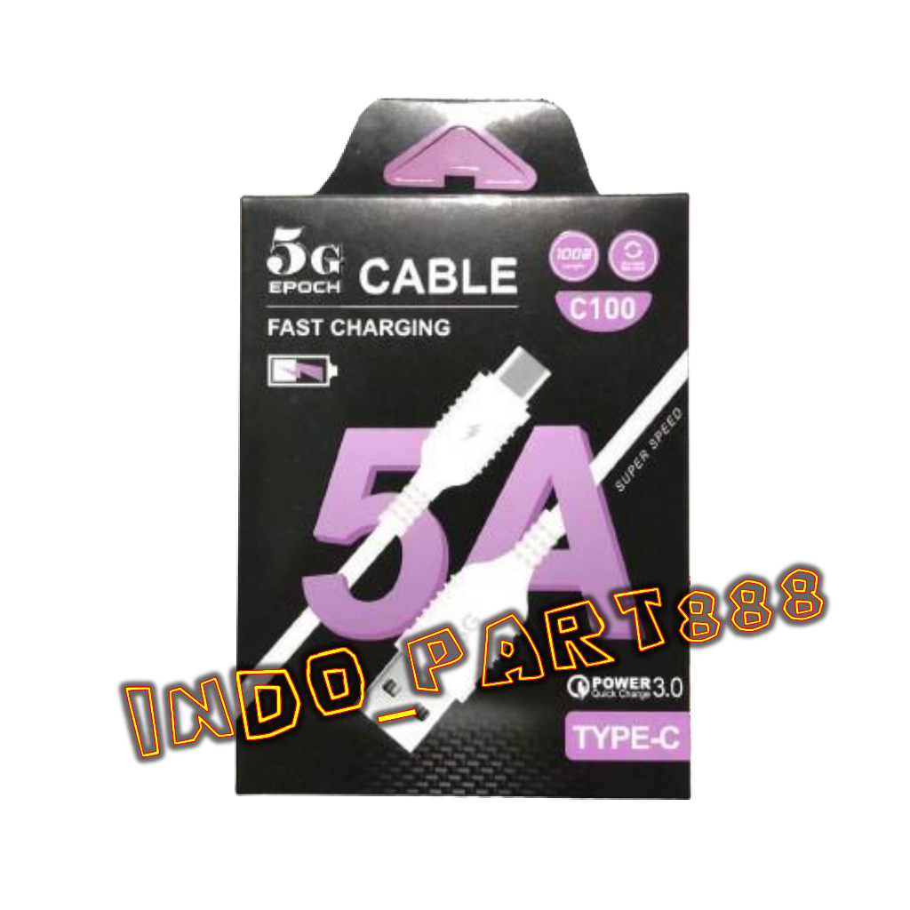 Jual Kabel Data / Data cable TYPE C / 5G epouch / 1000mm/ 1m TYPE C ...