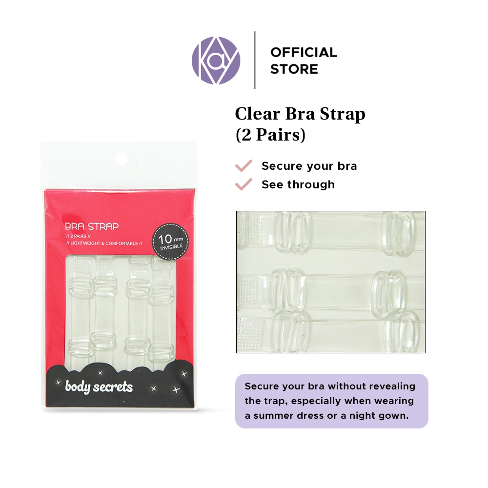 Jual Kay Beauty Clear Bra Strap (2 Pairs) / Tali Bra Transparan / Strap ...