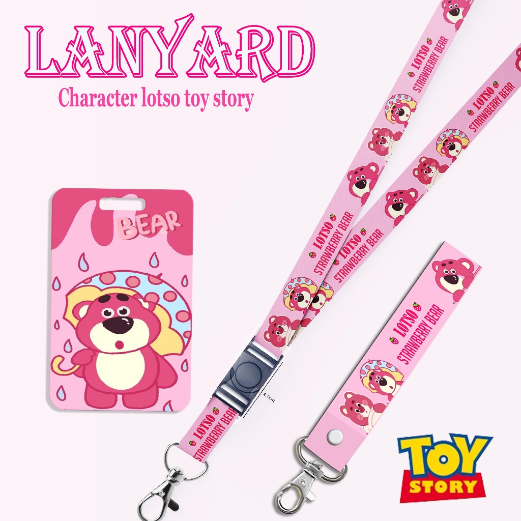 Jual STRAP LANYARD CARD HOLDER Lotso Bear Gantungan Kunci, Handphone, ID Card | Shopee Indonesia
