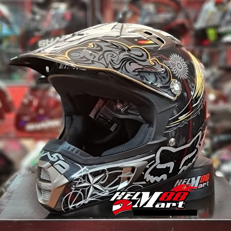 Jual Helm FOX Cross V2 Pilot HIGH NOON Helm Cross Helm Trail Adventure ...