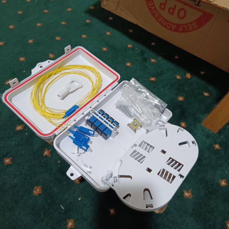 Jual Odp 4 core lengkap adapter dan pightail sc upc / odp 4 core / odf ...