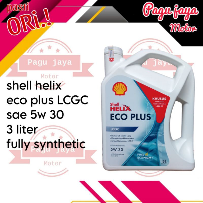 Jual SHELL HELIX ECO PLUS 3 liter Sae 5w 30 LCGC OLI MESIN MOBIL BENSIN ...