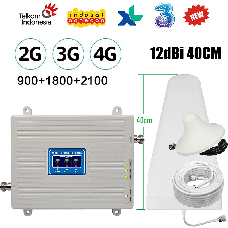 Jual PENGUAT JARINGAN LTE SINGLEBAND BOOSTER 900 1800 2100 SINYA H P 4 G 5 G KABEL ANTENA ...
